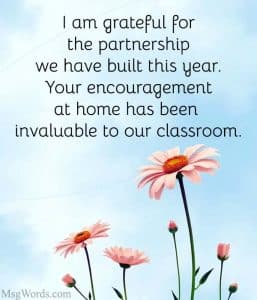 35+ Thank You Note to Parents From Teacher for Support
