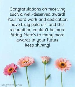 30+ Proud and Joyful Congratulations Messages for Award