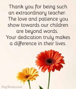 30+ Heart Touching Messages for Teachers From Parents