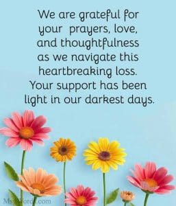 45+ Sincere Thank You Messages for Condolences - MsgWords