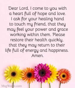Best 50+ Comforting Prayers for Healing for a Friend