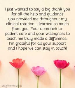 Top 35+ Preceptor Thank You Note - Sincere and Grateful